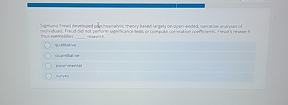 Solved Sigmund Freud developed pIychoanalytic theory based | Chegg.com