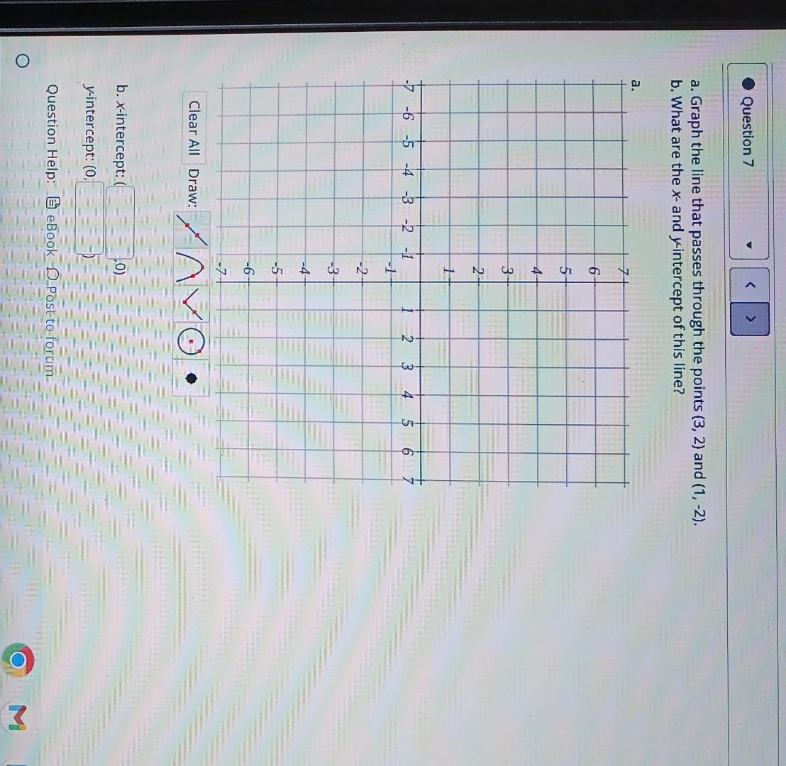 Solved a. Graph the line that passes through the points | Chegg.com