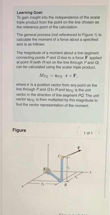 Part B - Calculating the moment about AB using the | Chegg.com