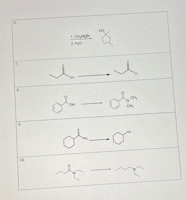 Solved complete the following reactions by drawing the | Chegg.com