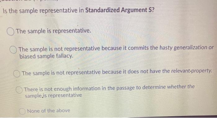 Solved Standardization of Argument from Passage S (1) 90% of | Chegg.com