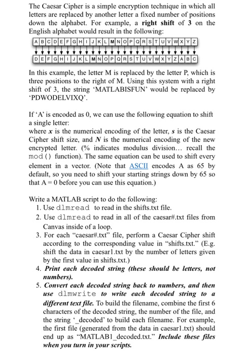 The Caesar Cipher is a simple encryption technique in | Chegg.com