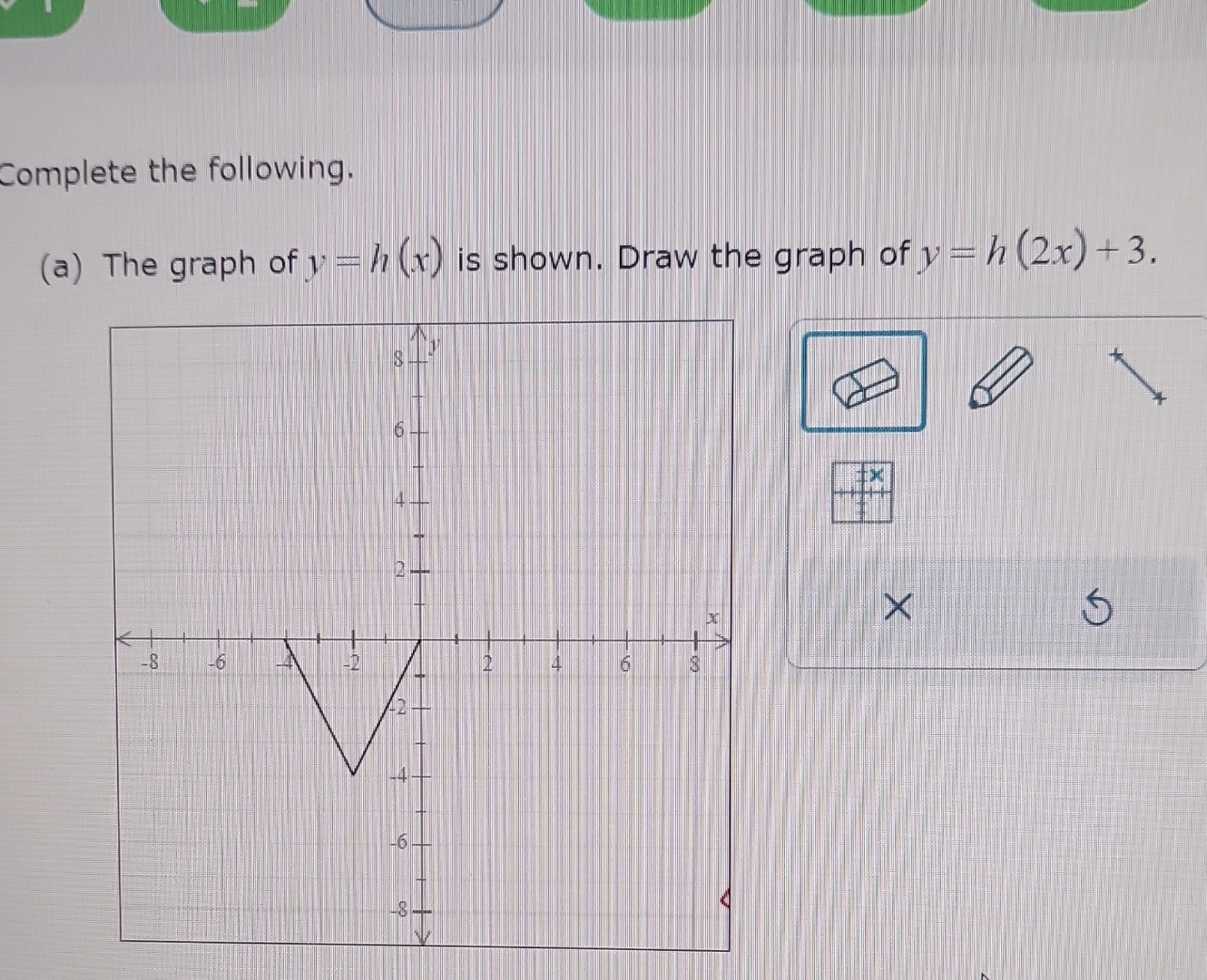 Solved Complete the following.(a) ﻿The graph of y=h(x) ﻿is | Chegg.com