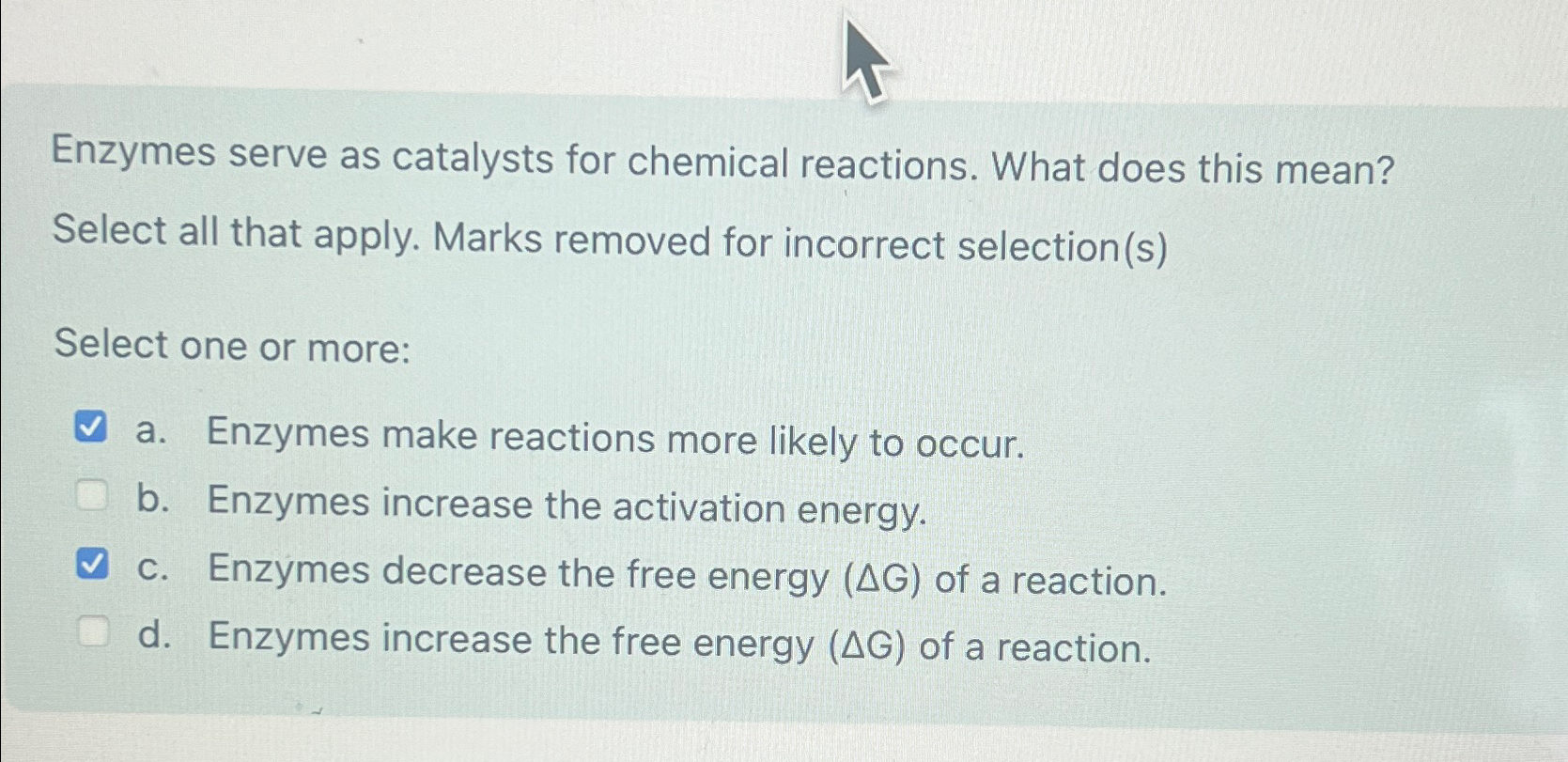 Solved Enzymes serve as catalysts for chemical reactions. | Chegg.com