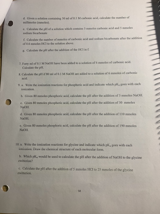 Solved III. Sample pH Problems: Answer on a separate sheet | Chegg.com