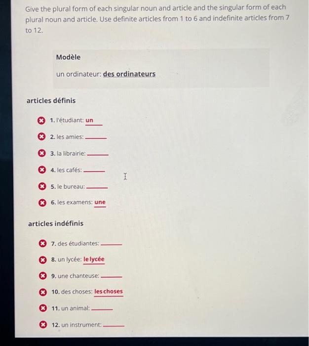 Give the plural form of each singular noun and | Chegg.com