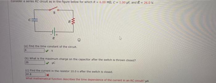 Solved In the circuit of the figure below, the switch S has | Chegg.com