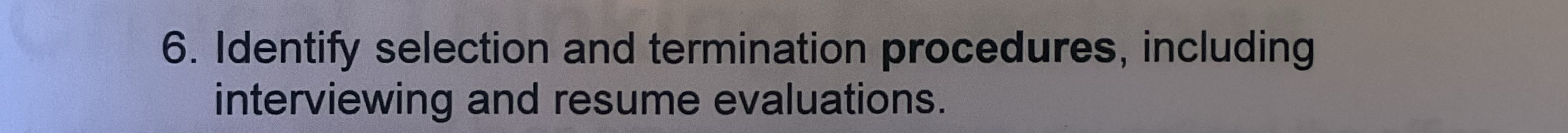 Solved Identify selection and termination procedures, | Chegg.com