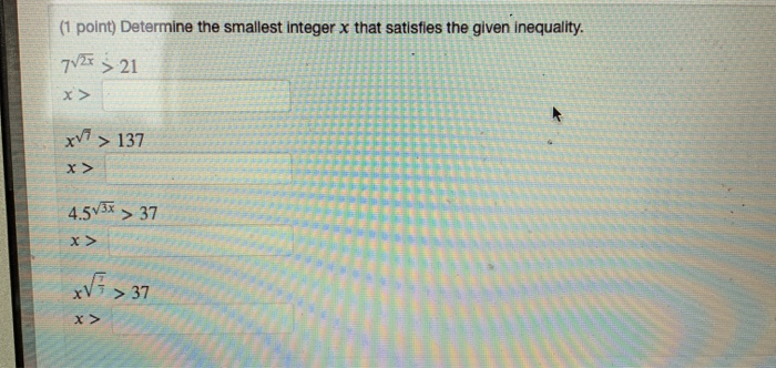 Solved 1 Point Determine The Smallest Integer X That 2573