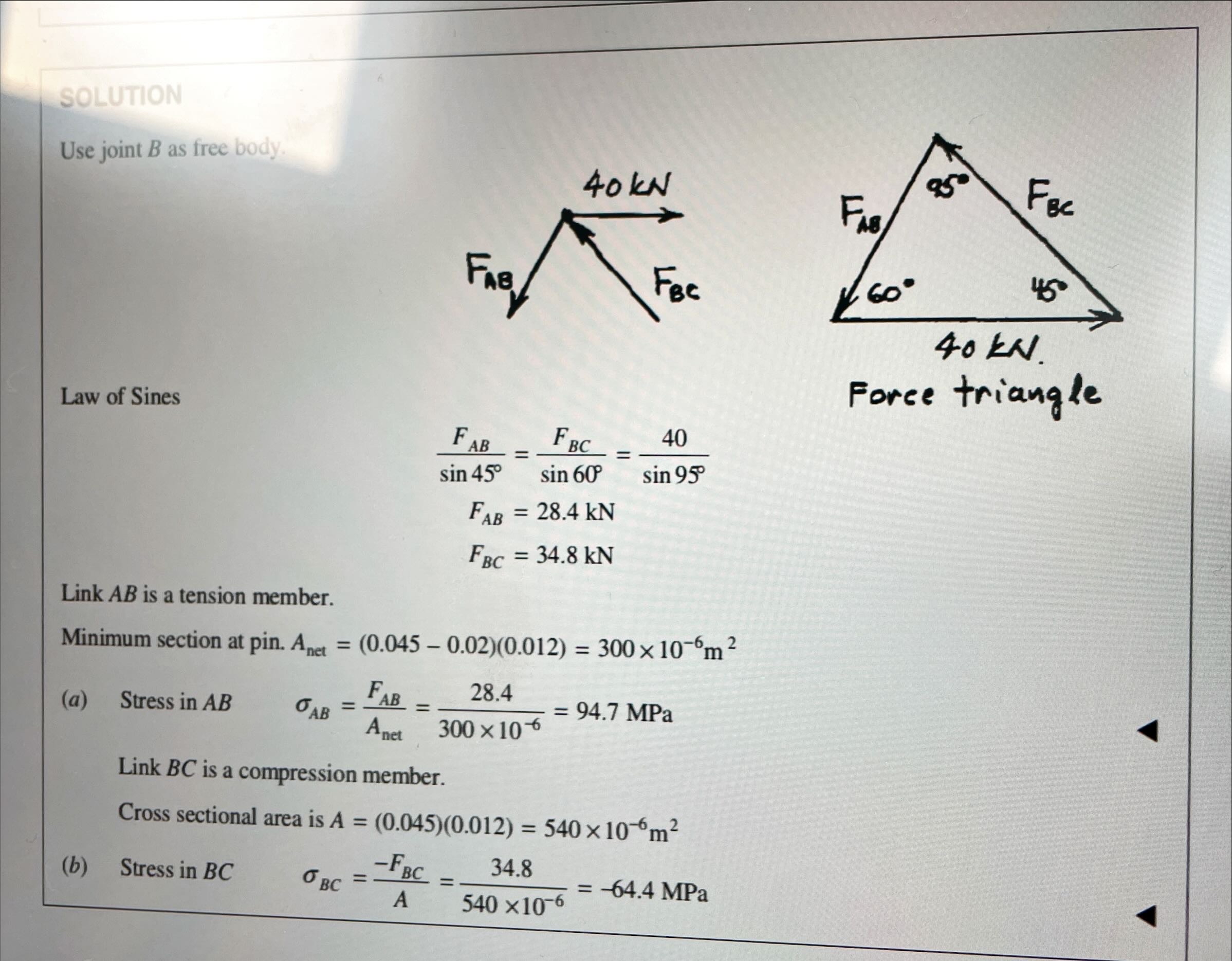 Solved Figure P1.59v1.60 ﻿Two horizontal forces of 20kN ﻿are | Chegg.com