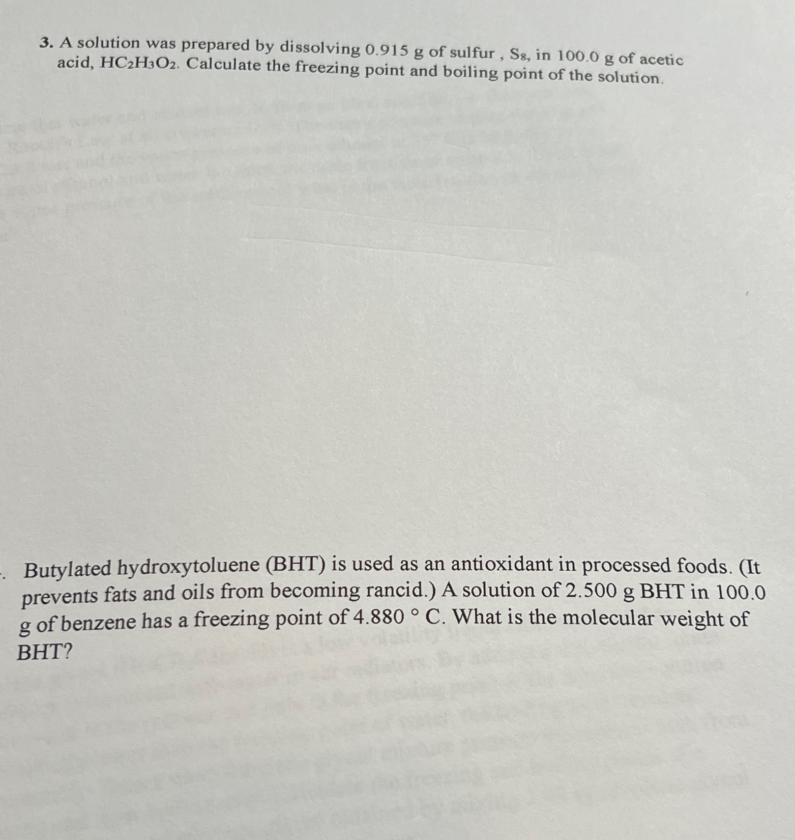 Solved A solution was prepared by dissolving 0.915g ﻿of | Chegg.com