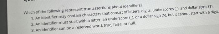 Solved Which of the following represent true assertions | Chegg.com