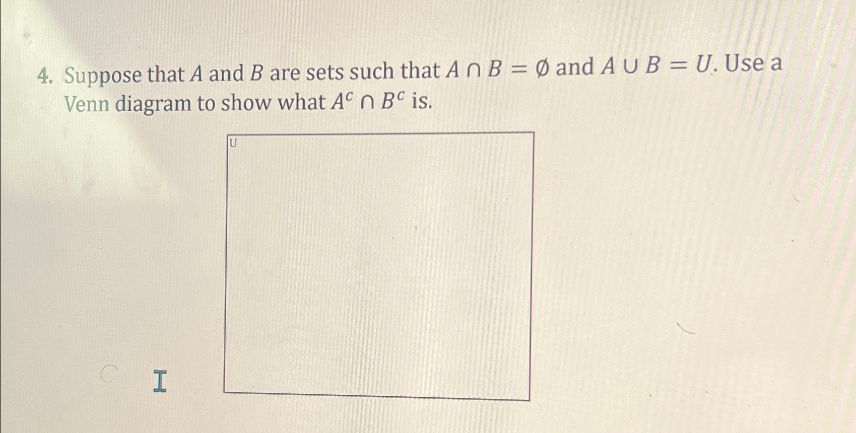 Solved Suppose that A and B ﻿are sets such that A∩B=Empty | Chegg.com