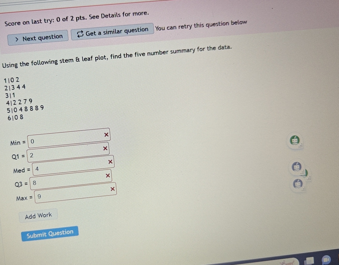 Solved Score on last try: 0 of 2 pts. See Details for | Chegg.com
