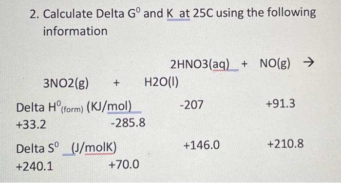 Solved 1. a. Use Hess's Law to calculate DeltaG 0 using the | Chegg.com