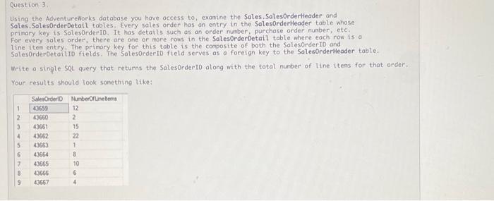 Solved Question 1. Using the AdventureWorks database you | Chegg.com