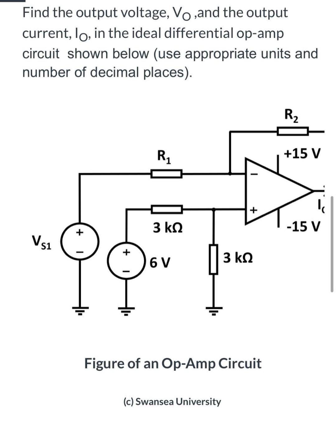 Solved Find the output voltage, VO, and the output current, | Chegg.com