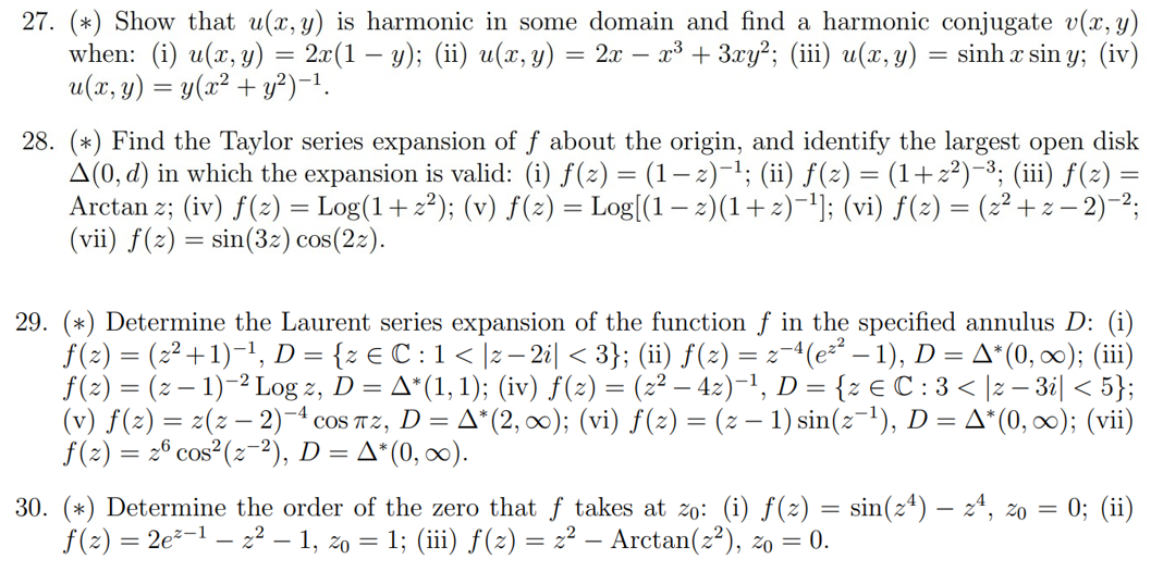 Solved Complex Analysis:(*) ﻿Show that u(x,y) ﻿is harmonic | Chegg.com