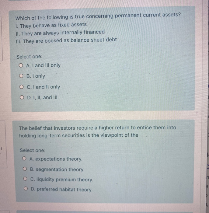 Solved Which of the following is true concerning permanent | Chegg.com