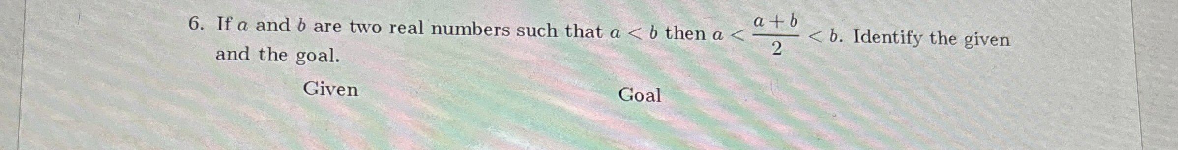 Solved If a and b ﻿are two real numbers such that a