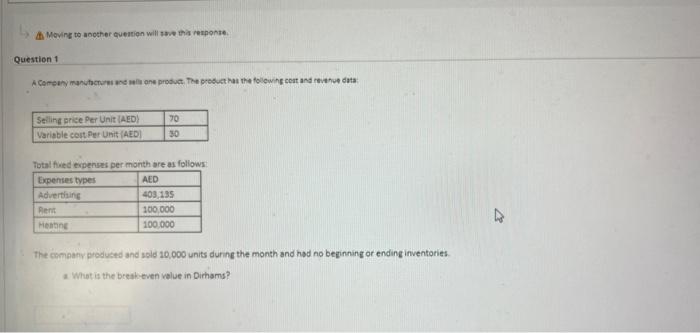 Solved 7otal fived eepensas per month are as follows: The | Chegg.com