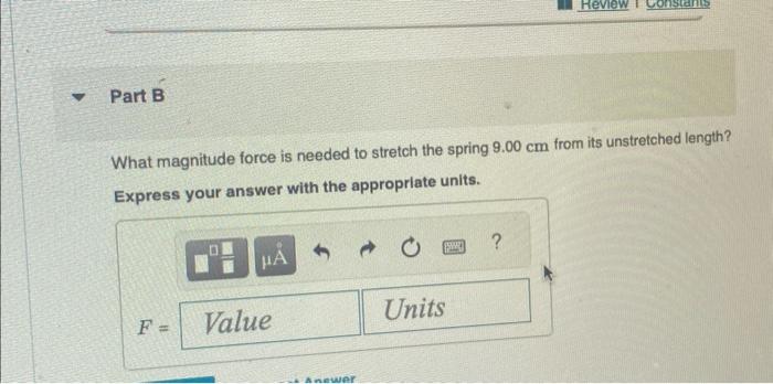 Solved What is the force constant of this spring? Express | Chegg.com