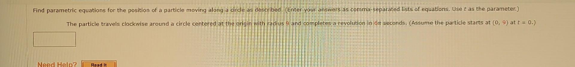 Solved The particle travels clockwise around a circle | Chegg.com