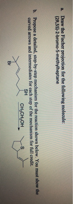 Solved Draw the Fischer projection for the following | Chegg.com