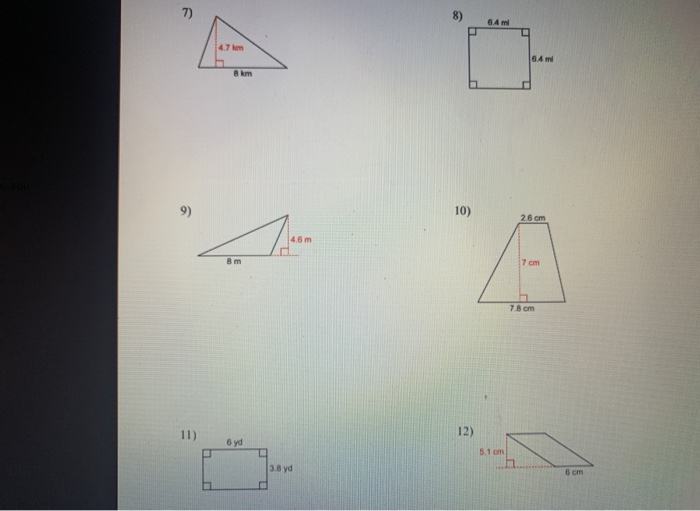 Solved 8) Am 12) 6 yd | Chegg.com