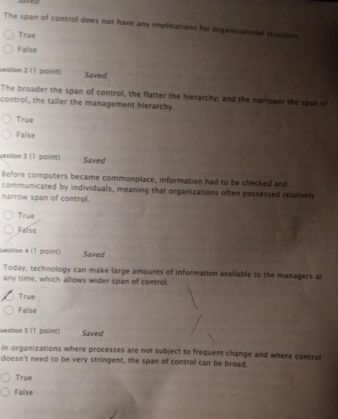 Solved The span of control does not have any implications | Chegg.com