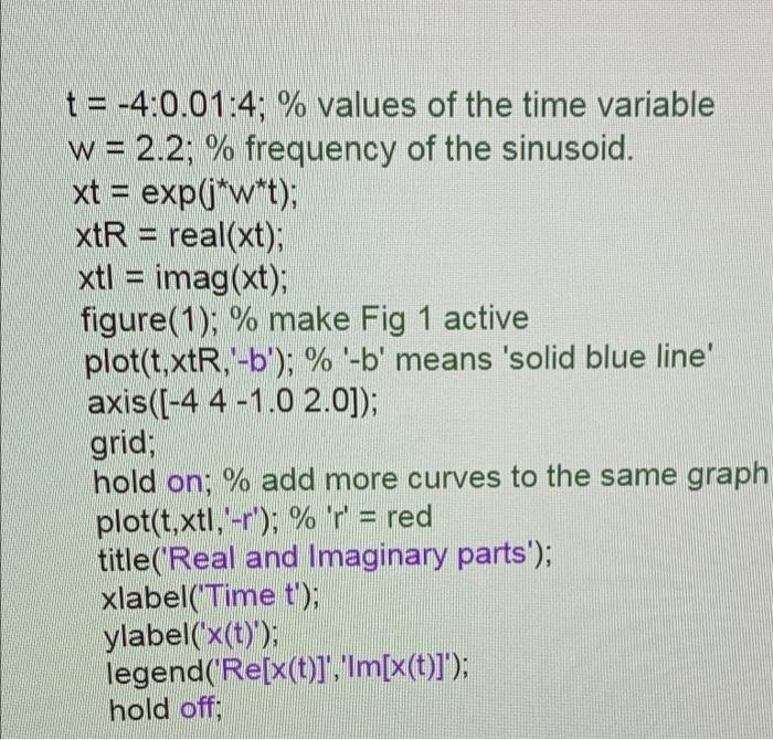 Solved a)Use similar Matlab statements to generate the | Chegg.com