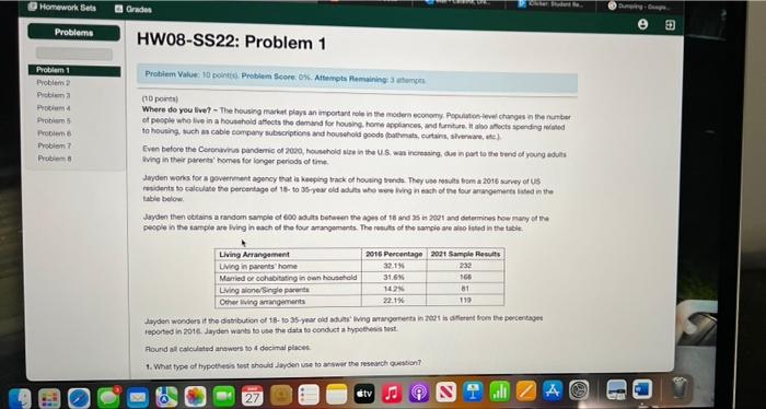 Solved Homework Sets Grades Problems HW08-SS22: Problem 1 | Chegg.com