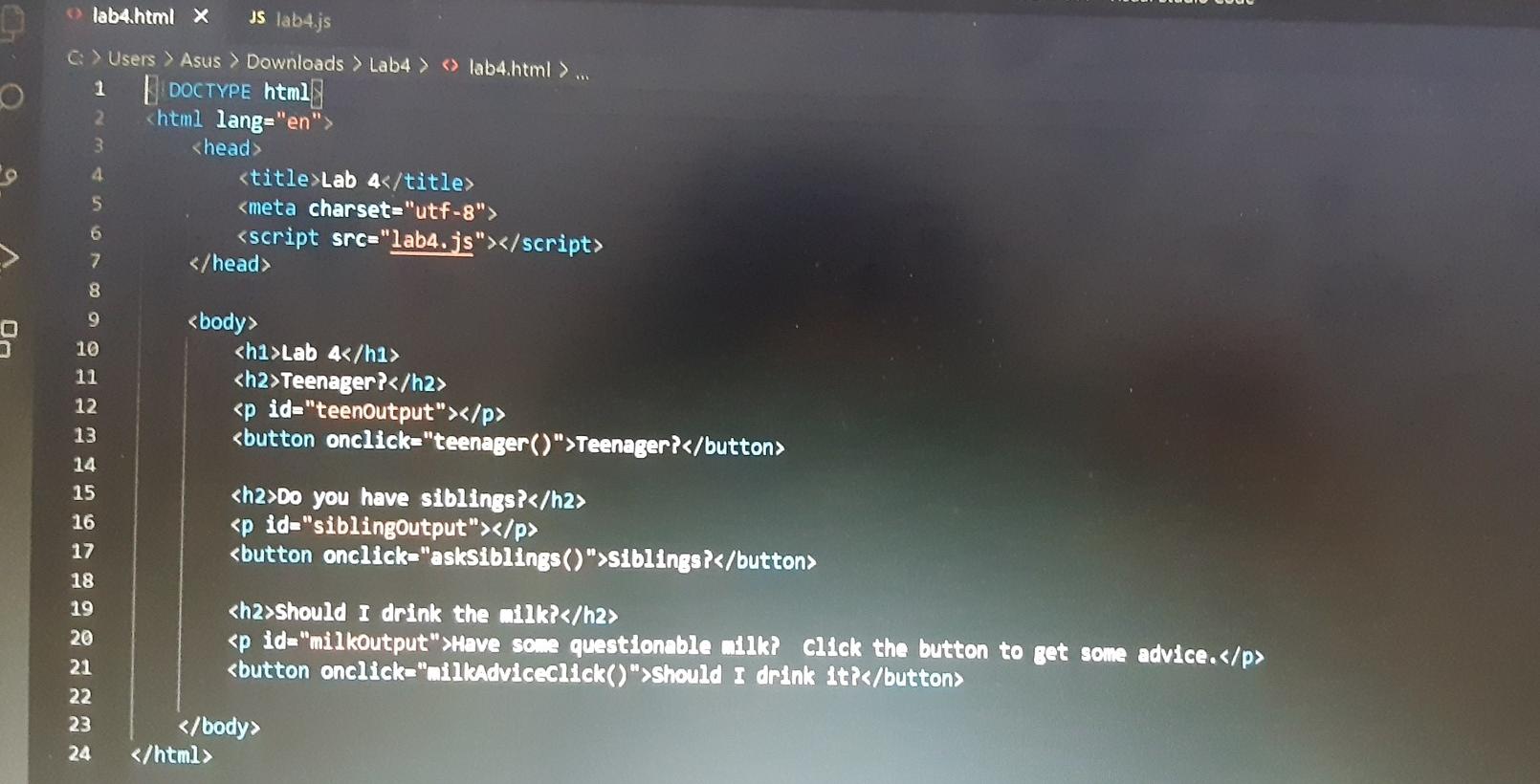 Solved 3. Download lab4.zip from D2L and extract the files | Chegg.com