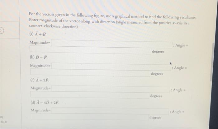 Solved For the vectors given in the following figure, use a | Chegg.com