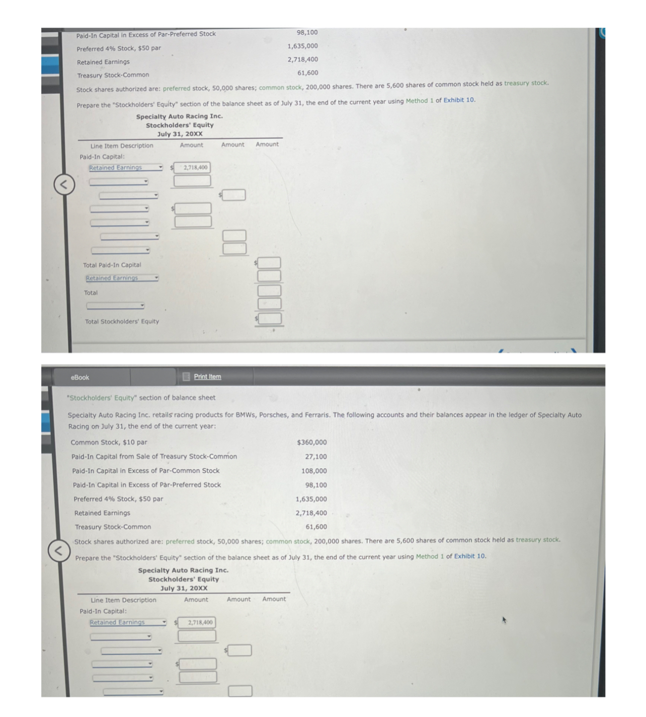 Solved \table[[Paid-In Capital in Excess of Par-Preferred | Chegg.com