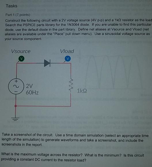 Tasks Part 1 (7 points) Construct the following | Chegg.com