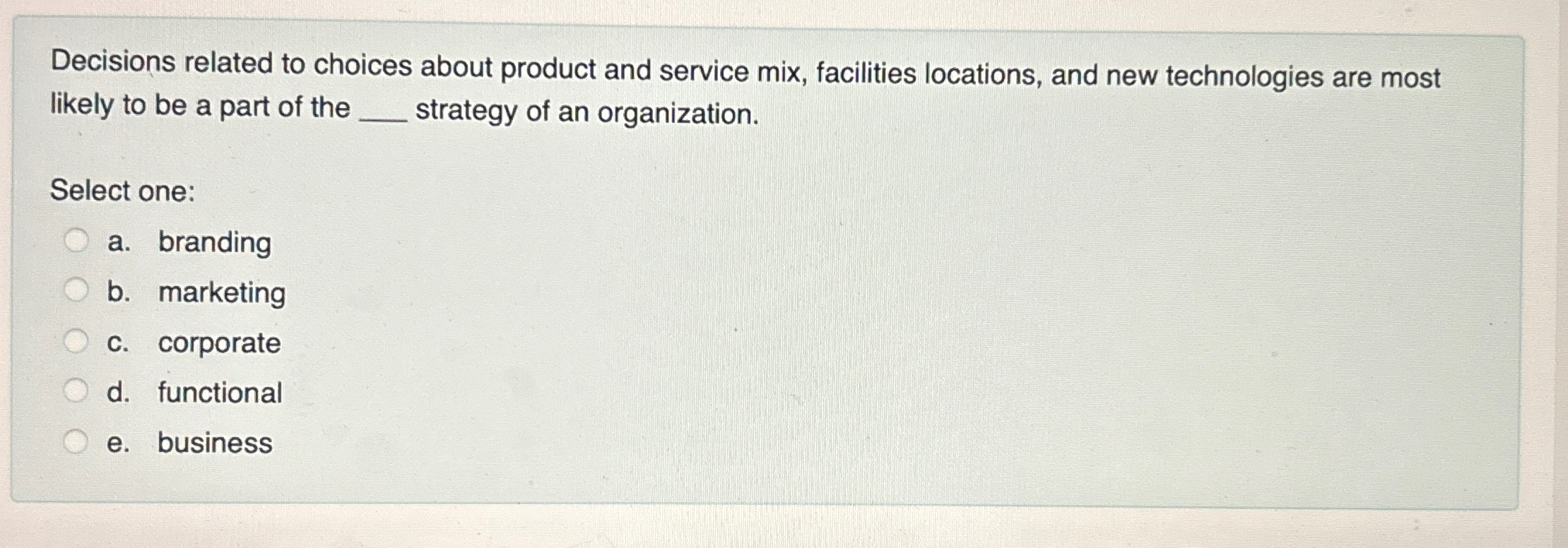 Solved Decisions related to choices about product and | Chegg.com