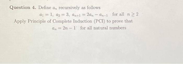 Solved Define an recursively as follows an-1 for all n ≥ 2 | Chegg.com