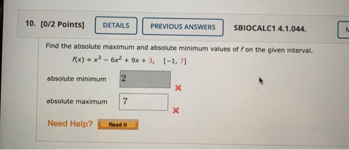 Solved 10. [0/2 points) DETAILS PREVIOUS ANSWERS SBIOCALC1 | Chegg.com Solved 10. [0/2 points) DETAILS PREVIOUS ANSWERS SBIOCALC1 | Chegg.com