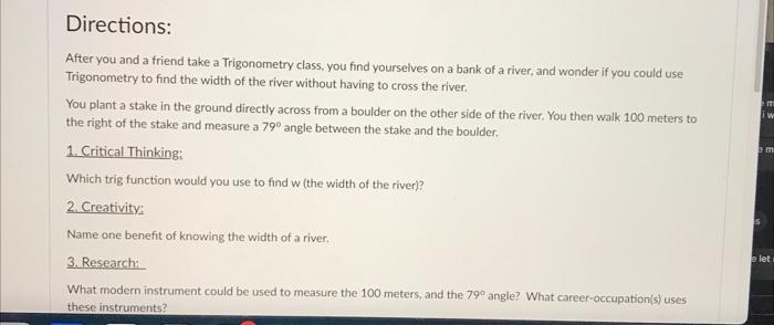 Solved Directions: After you and a friend take a | Chegg.com
