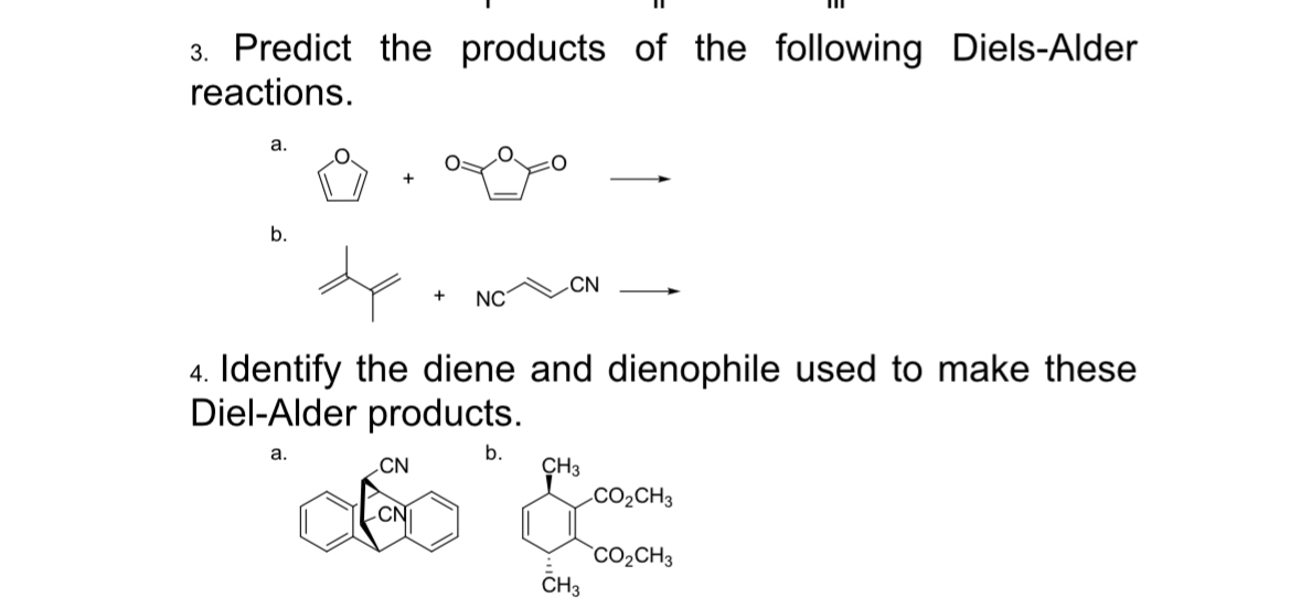 Solved Predict the products of the following Diels-Alder | Chegg.com