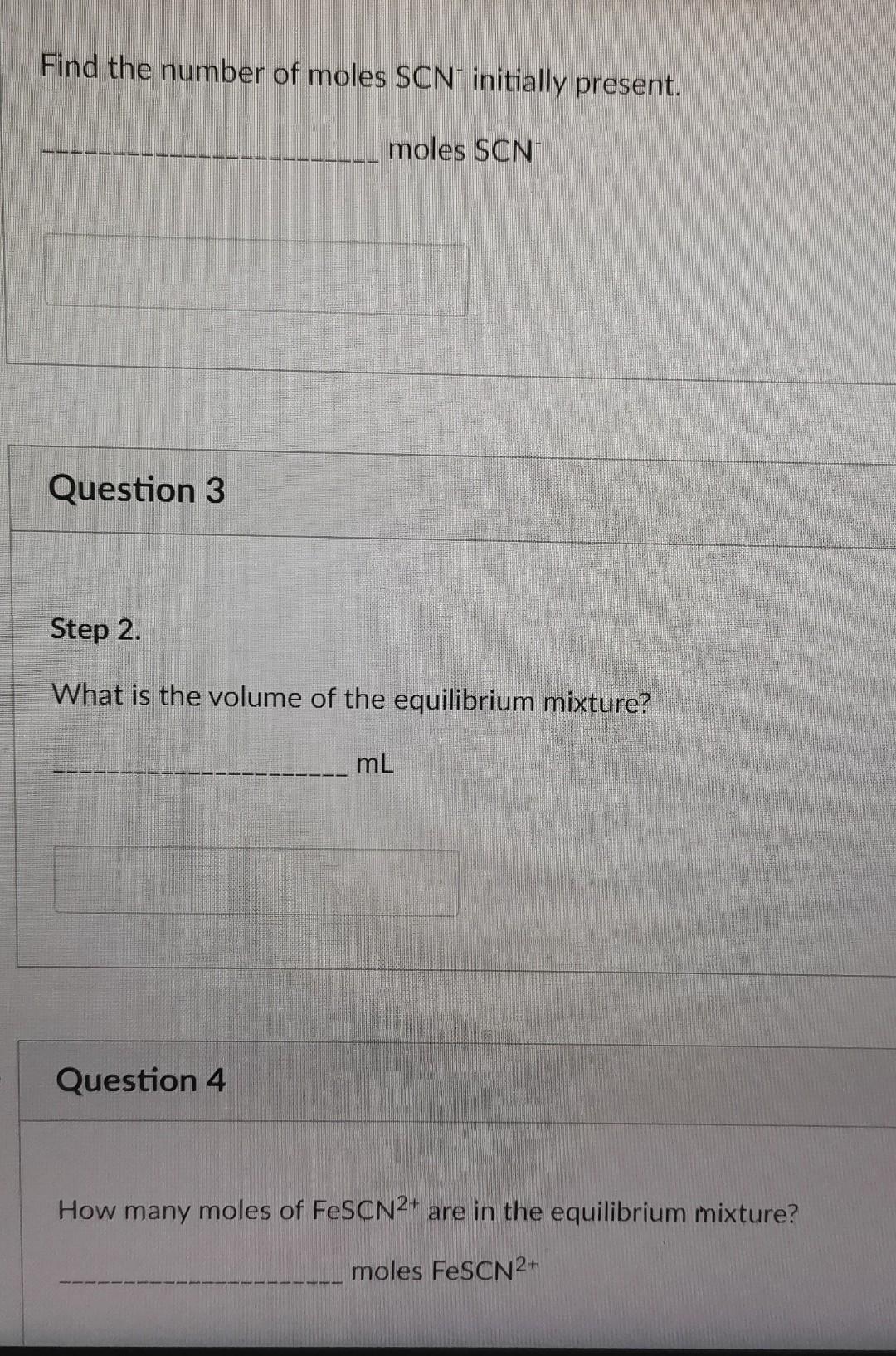 Solved A student mixes 5.00 mL2.00×10−3MFeCl3 with 3.00 | Chegg.com