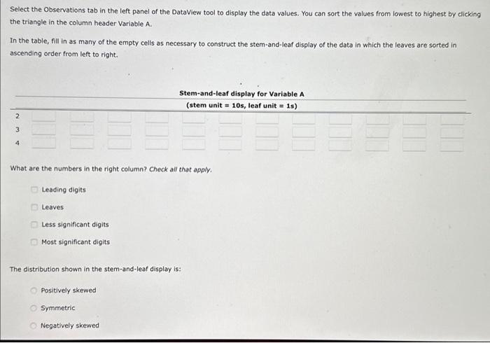 Solved Sample Data \begin{tabular}{r|r|} Number & Variable A | Chegg.com