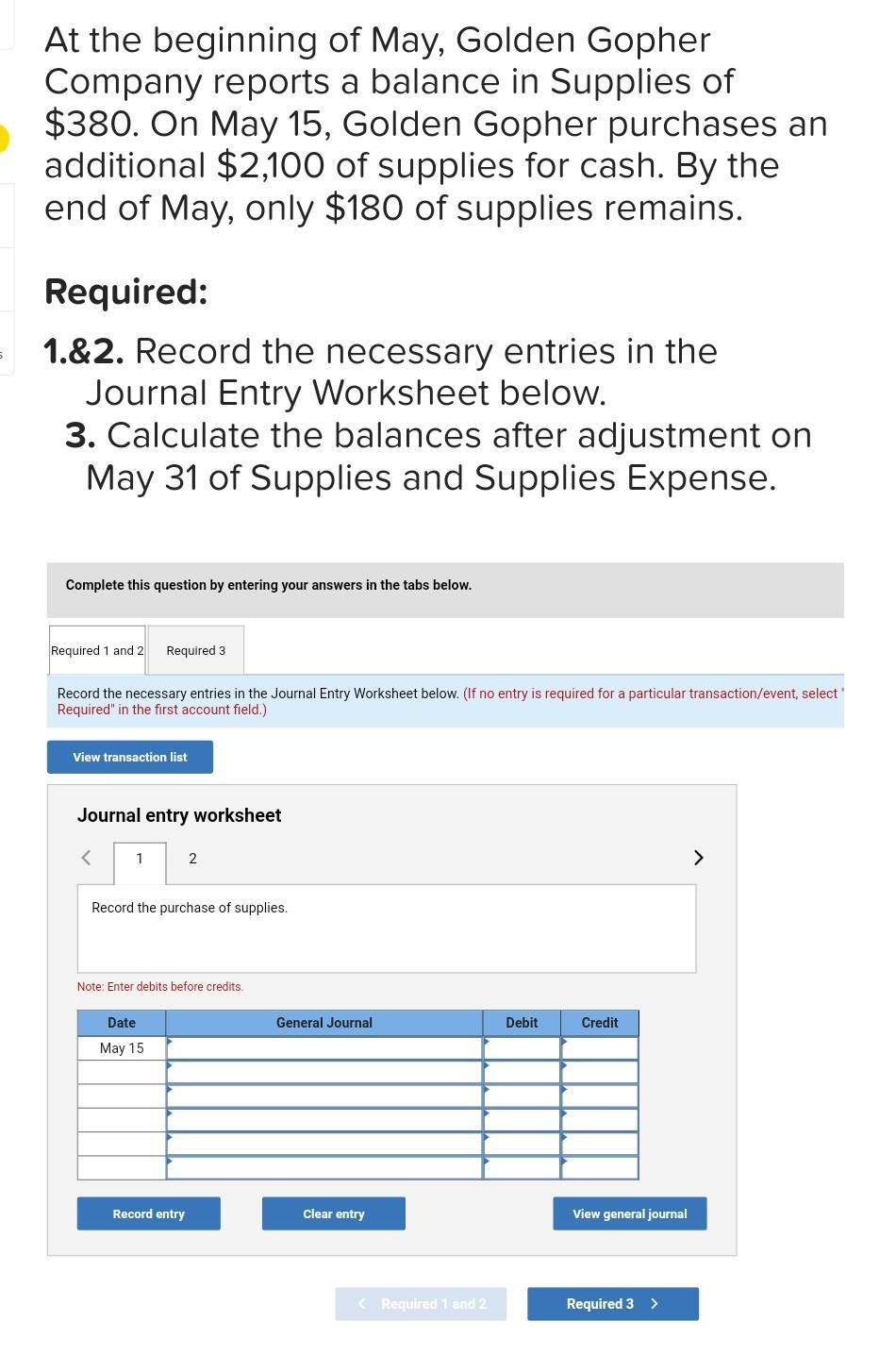 Solved At the beginning of May, Golden Gopher Company | Chegg.com