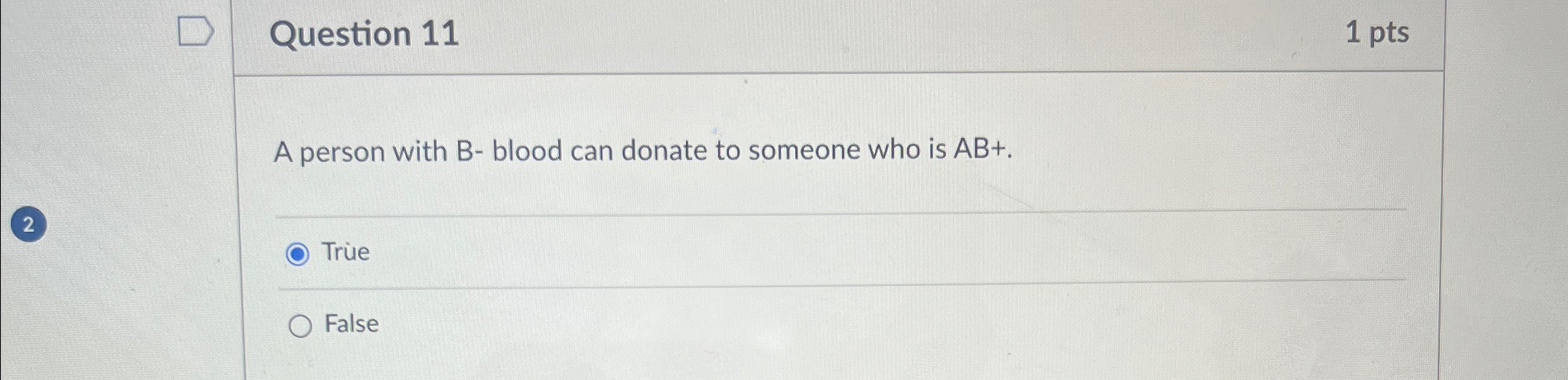 Solved Question 111 ﻿ptsA person with B - ﻿blood can donate | Chegg.com