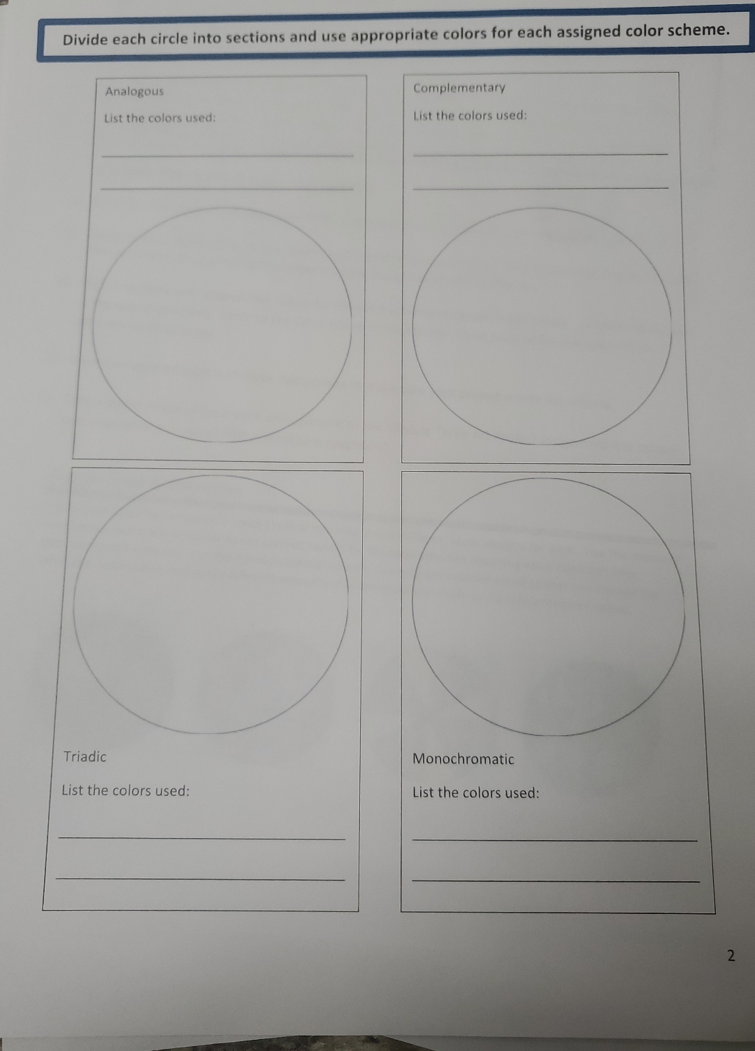 Solved Divide each circle into sections and use appropriate | Chegg.com