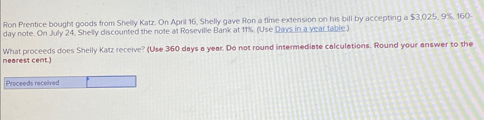 Solved Ron Prentice bought goods from Shelly Katz. On April | Chegg.com