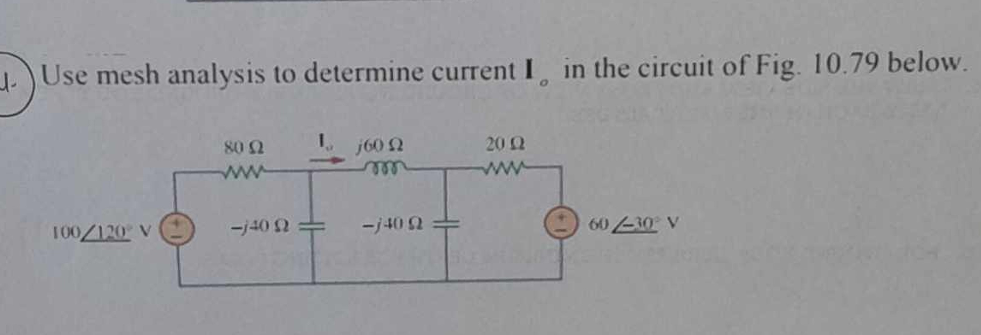 Solved Use mesh analysis to determine current Io ﻿in the | Chegg.com