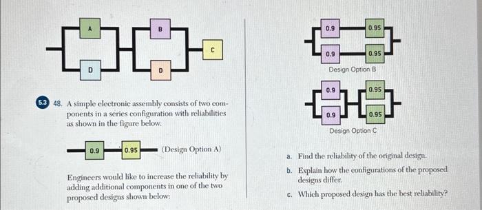 Solved 48. A simple electronic assembly consists of two | Chegg.com