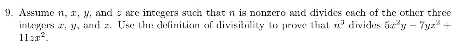 Solved Assume n,x,y, and z are integers such that n is | Chegg.com